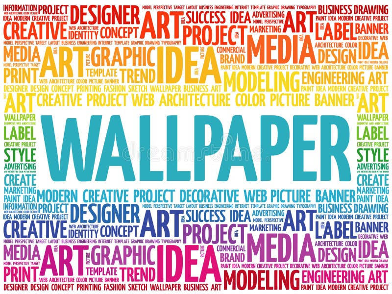 WALLPAPER word cloud stock illustration. Illustration of backdrop ...