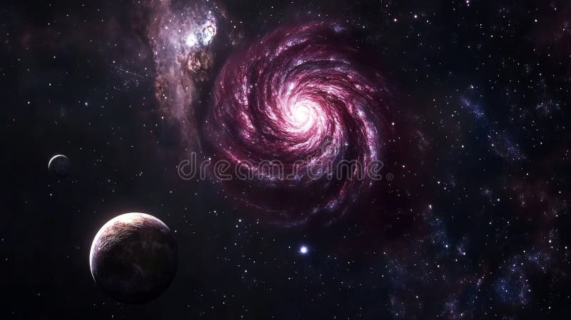 Wallpapers Featuring the Dynamic Clash of Two Galaxies Stock Photo ...