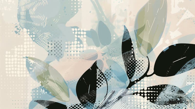 Wallpapers, Featuring Tropical Leaves and Flowers in a Creative Collage ...