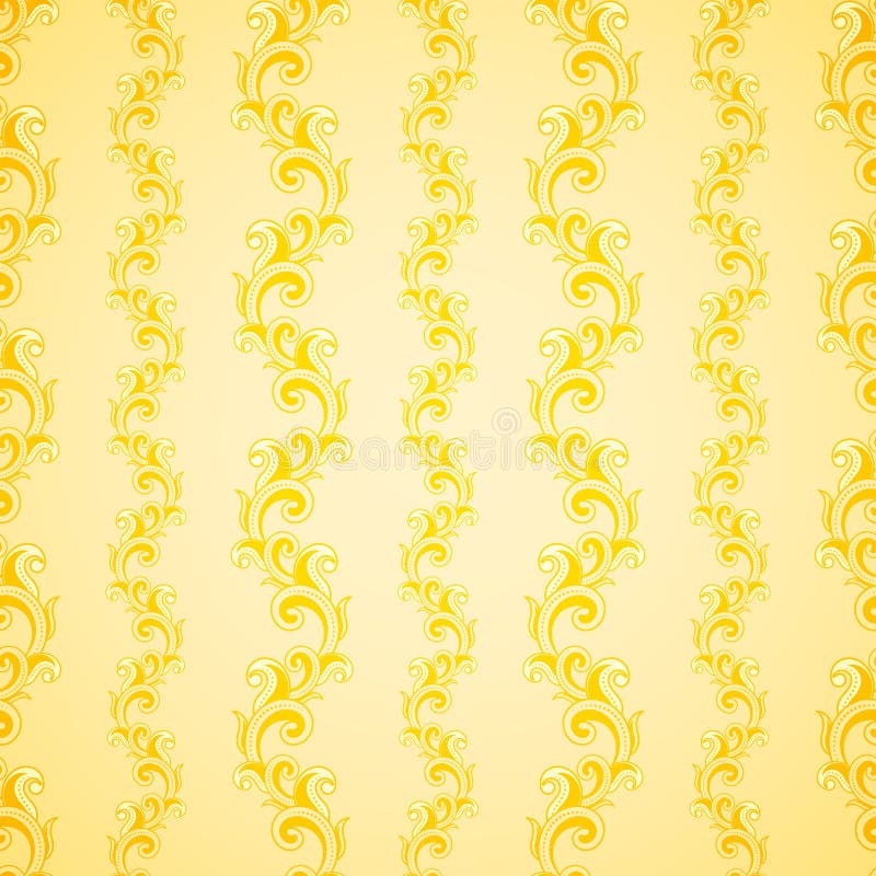 Wallpaper Seamless Golden Pattern on Light Background Stock Vector ...