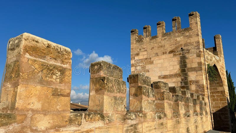 Walls of an Ancient Fort Under a Blue Sky. Stock Image - Image of ...
