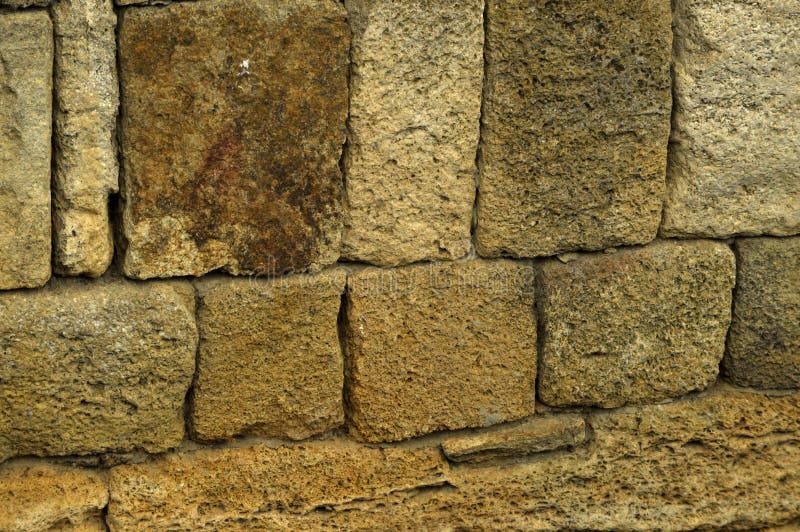 Ancient Stonework of the Walls of the Old Fortress Stock Image - Image ...