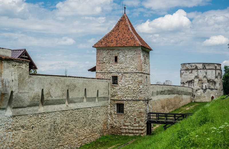 Walls of Brasov stock photo. Image of tower, brasso, walls - 77656774