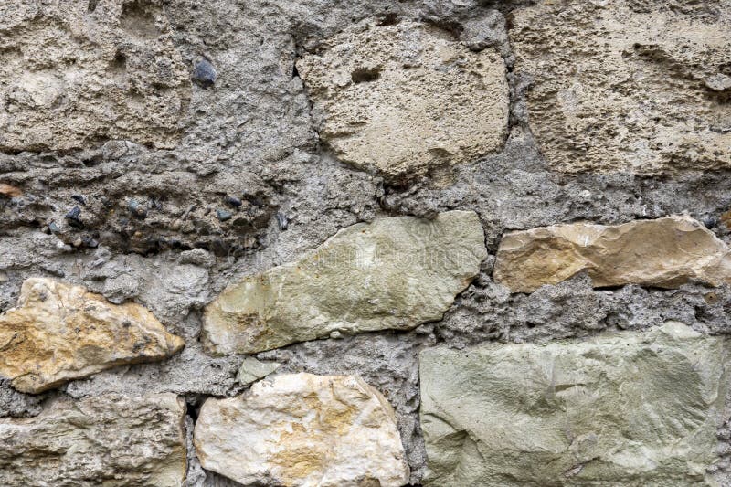 The Walls of the Building are Lined with Rough Stone As an Abstract ...