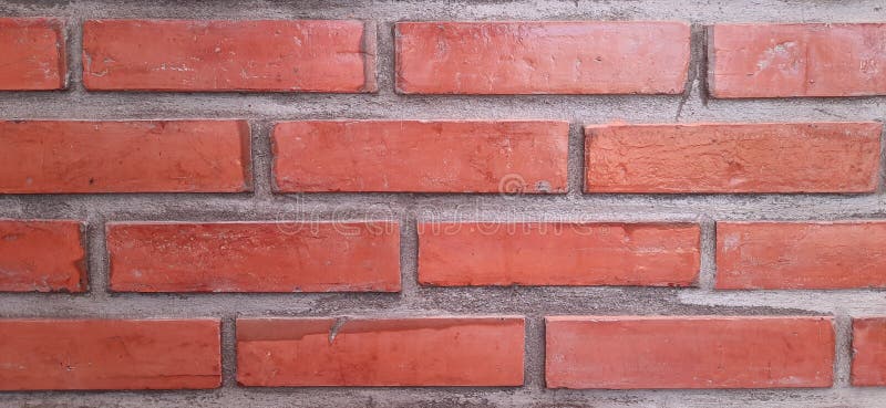 Solid and Strong Red Brick Block Wall. Stock Photo - Image of solid ...