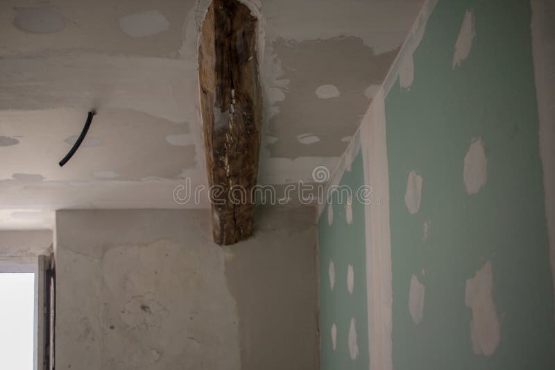 Walls and Ceiling of an Old House Stock Photo - Image of architecture ...