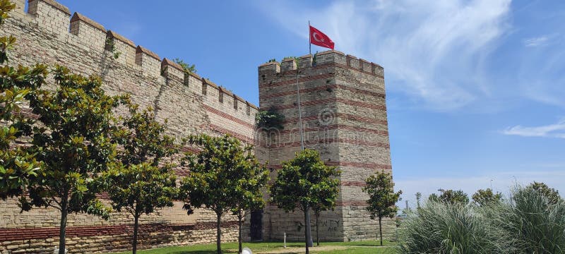Walls of Constantinople stock image. Image of istanbul - 282660237
