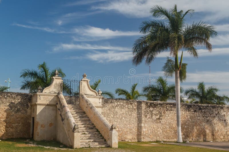 Walls of the Fortifications of the Colonial City Campeche Stock Image ...