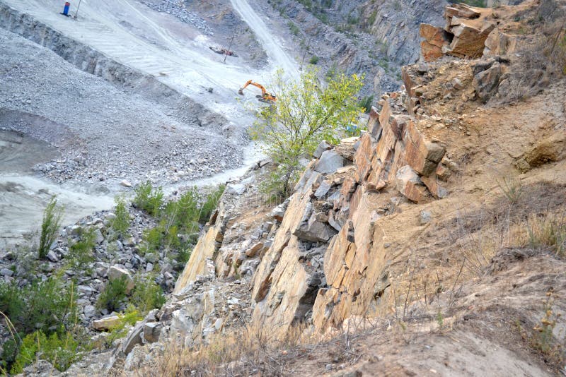 The Walls of the Granite Quarry Stock Photo - Image of decorative ...
