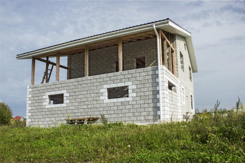 The Walls of the House are Made of Blocks Stock Image - Image of frame ...