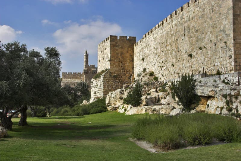 At walls of Jerusalem. stock image. Image of history, israel - 8007229
