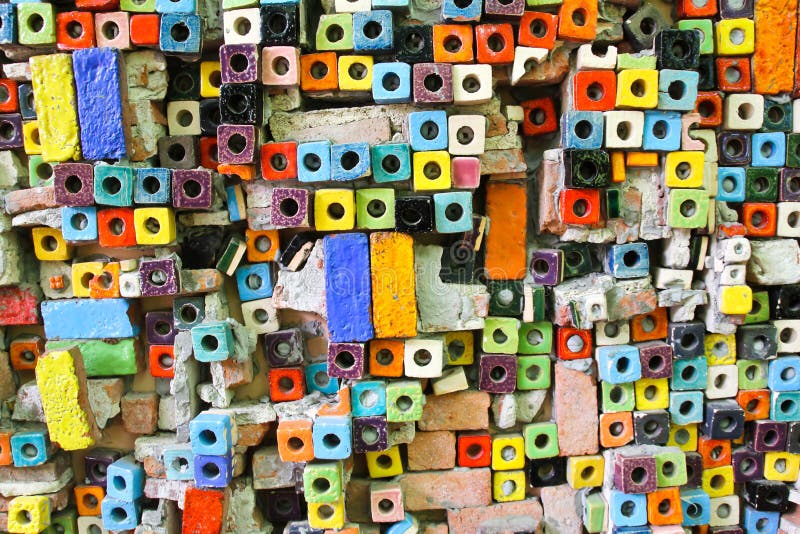 The Walls are Made of Brick Blocks Stock Image - Image of blue, wall ...