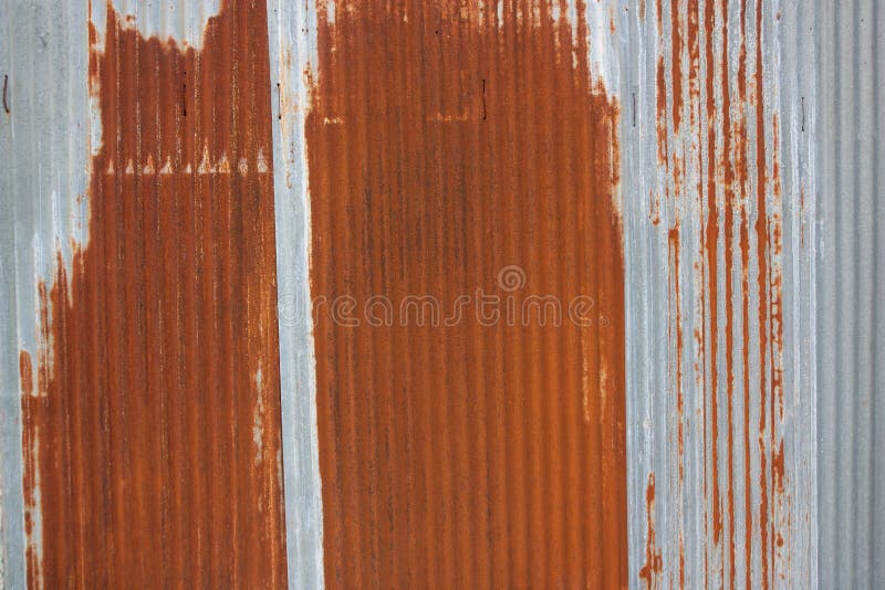 The Walls are Made of Galvanized Sheet. Stock Image - Image of silver ...