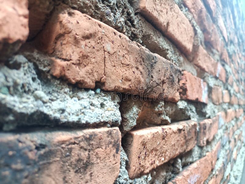 Walls Made of Red Brick. the Bricks are Arranged Horizontally in a ...