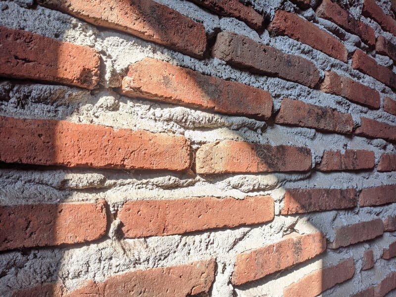 Walls Made of Red Brick with Detailed Textures Stock Photo - Image of ...