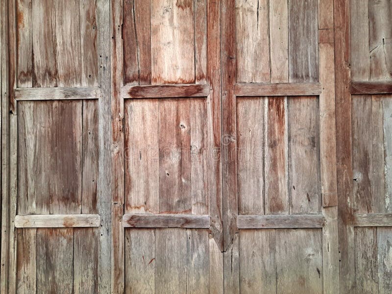 The Walls are Made of Teak Wood with a Checkered Pattern. Stock Photo ...