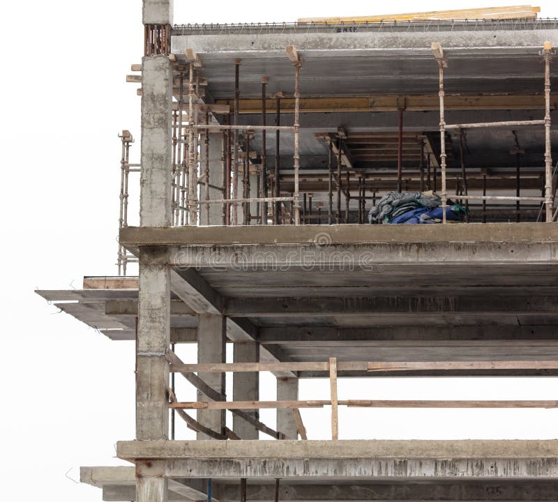 The Walls of a Multi-storey Building Under Construction Stock Image ...