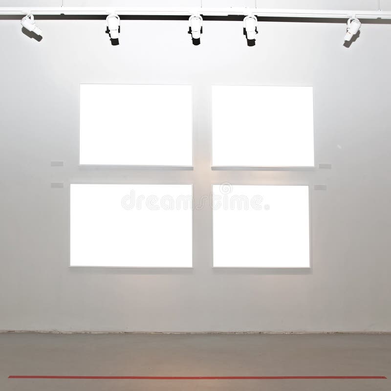 Ten frames on wall stock photo. Image of clipping, boundary - 9862900