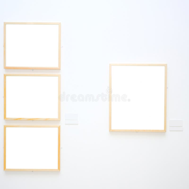 Walls in Museum with Frames Stock Photo - Image of frame, light: 5584748