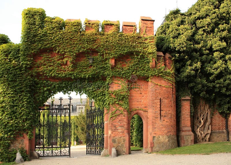 Walls of the old castle stock image. Image of light, architecture ...