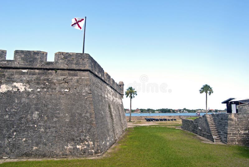 Walls of an old fort stock photo. Image of landmark, coast - 59616984