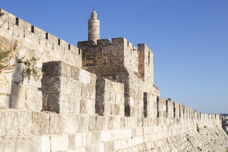 The walls of Old Jerusalem stock photo. Image of history - 247920496
