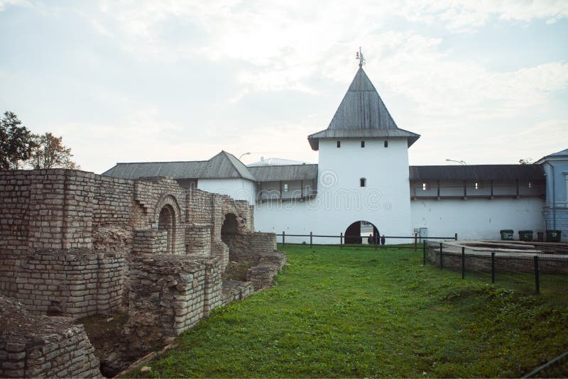 Walls of old Kremlin stock image. Image of fort, europe - 111727827
