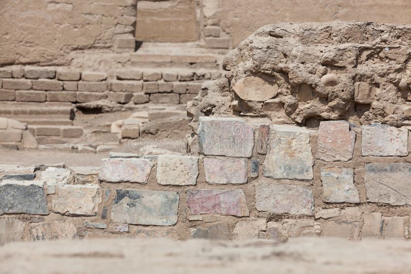 Walls in Pachacamac Archeological Site Stock Photo - Image of famous ...