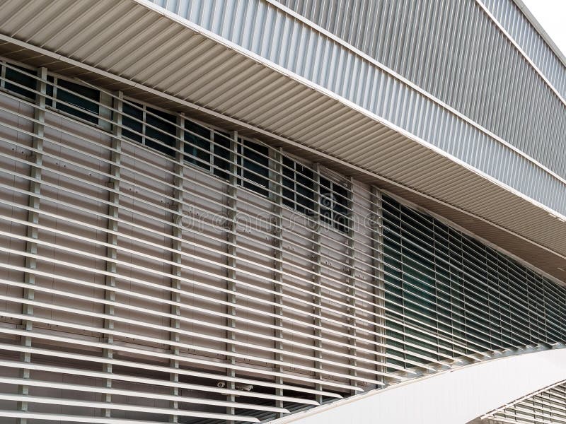 Walls and the Roof of a Modern Building. Geometry in Architecture Stock ...