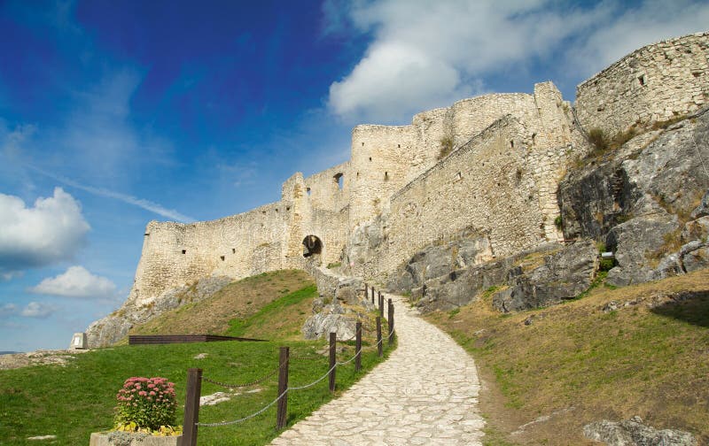 Walls of Ruined Medieval Castle Stock Image - Image of outdoor ...