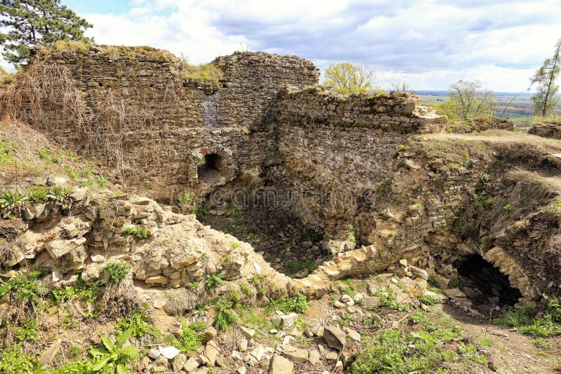 Walls and Ruins of the Medieval Building Stock Photo - Image of path ...