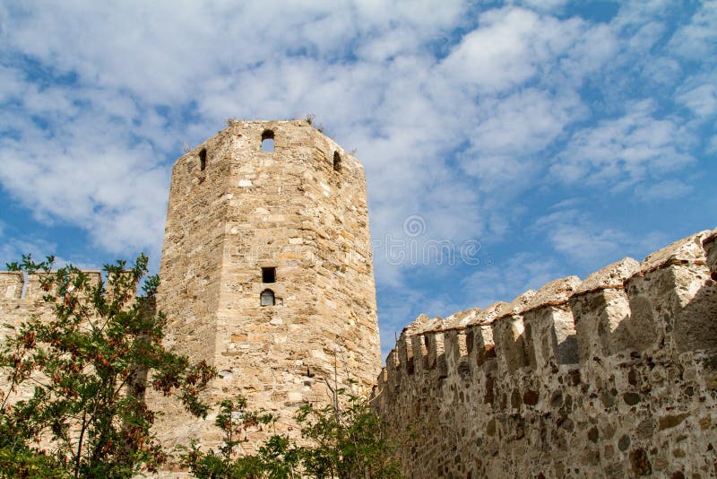 Walls of Tenedos Castle stock image. Image of asia, environment - 48456347