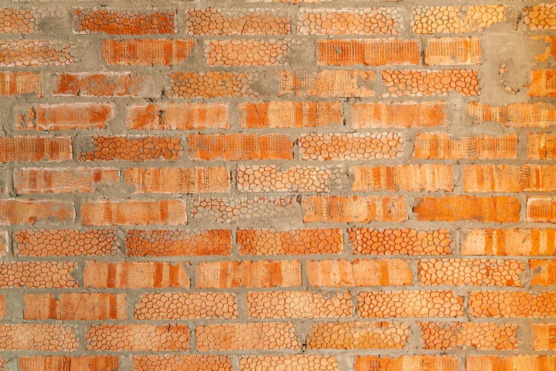 Walls are Textured Red Clay Bricks with Pattern. Background of a New ...