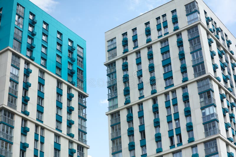 The Walls of a Multi-storey Building Under Construction Stock Photo ...