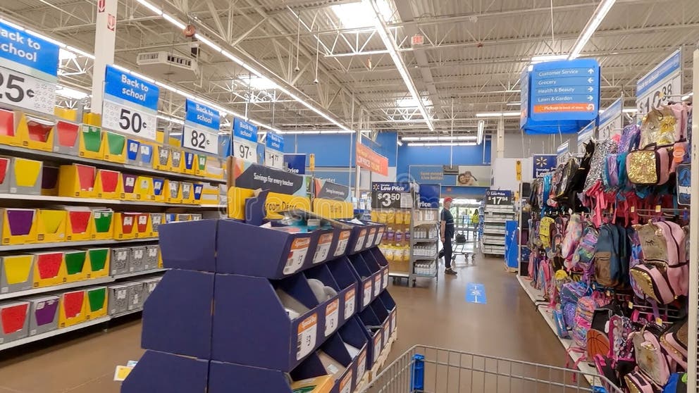 Walmart Back To School Section Editorial Photography - Image of sale ...