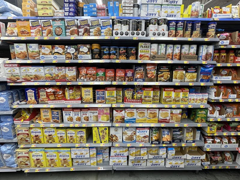 Walmart Grocery Store Breading Baking Section and Prices Editorial ...