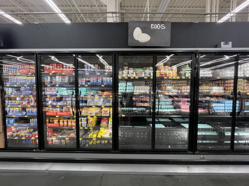 Walmart Grocery Store Egg Section Glass Door Case Editorial Photo ...