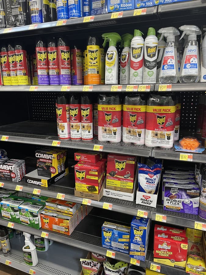 Walmart Grocery Store Interior Bug Spray Section Side View Editorial ...