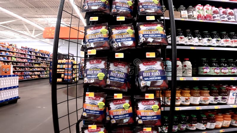 Walmart Interior Beef Jerky Display Rack Editorial Stock Photo - Image ...