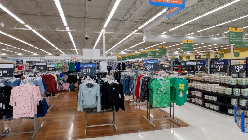 Walmart Interior Clothing Section Editorial Photography - Image of ...