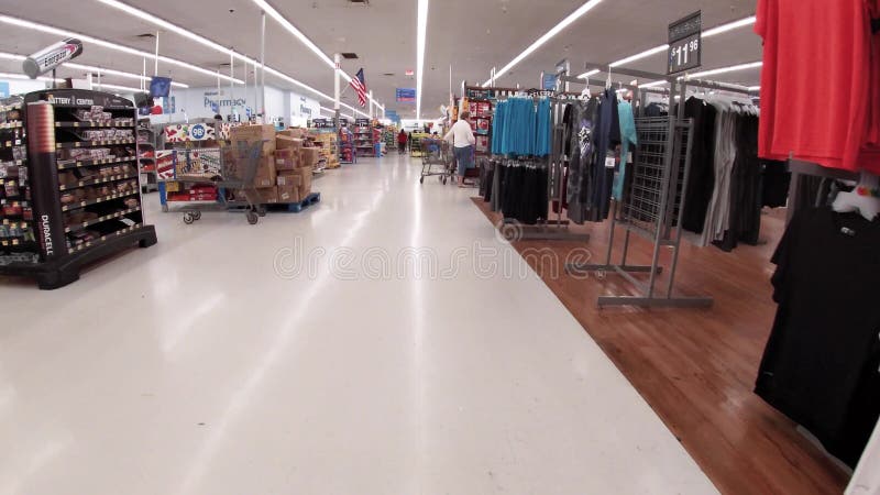 Walmart Interior 2021 Front of Store Pan Stock Video - Video of ...