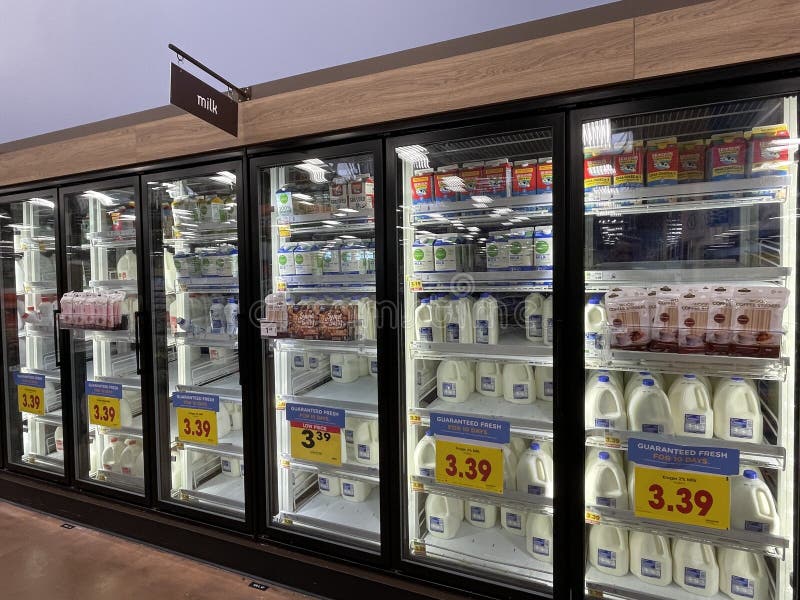 Walmart Interior Milk Section Side View Editorial Photo - Image of ...