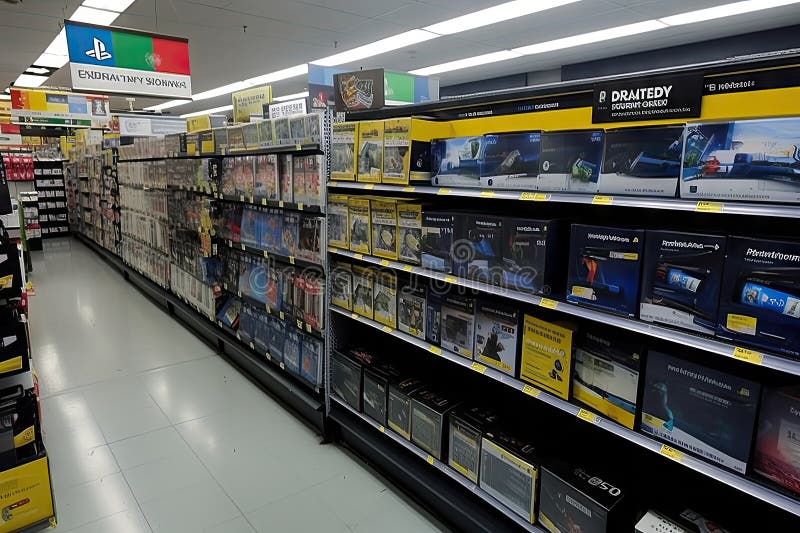 Walmart Interior Various Video Game Console Games Stock Illustration ...