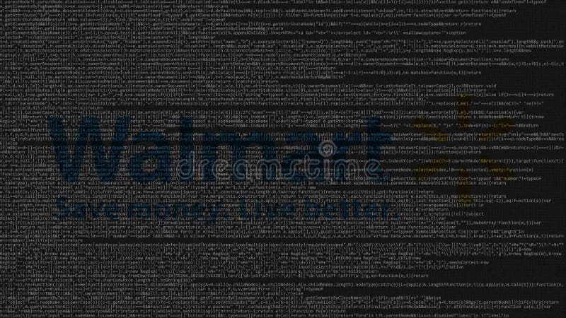 Walmart Logo Made of Source Code on Computer Screen. Editorial Loopable Animation Stock Video ...