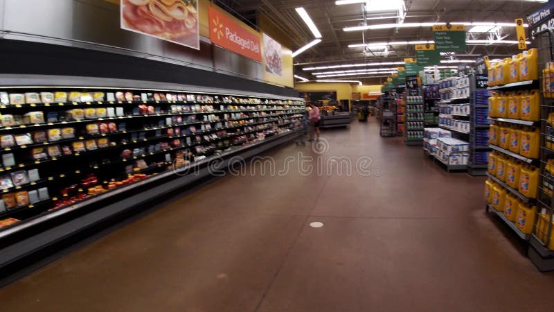 Walmart Retail Interior Back of Store Area Editorial Stock Image ...