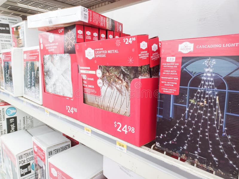 Walmart Store Christmas Decorations Editorial Stock Image - Image of ...