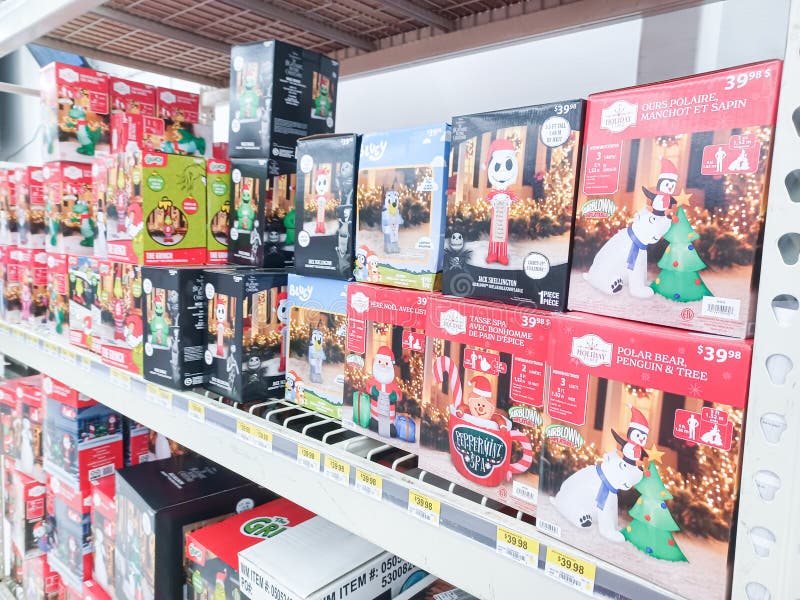 Walmart Store Christmas Decorations Editorial Photography - Image of ...