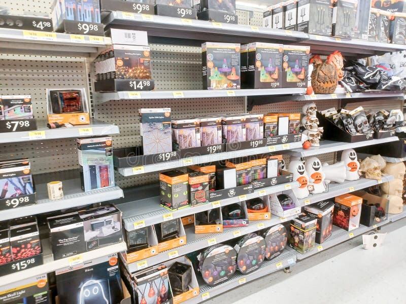 Walmart Store Christmas Decorations Editorial Stock Image - Image of ...