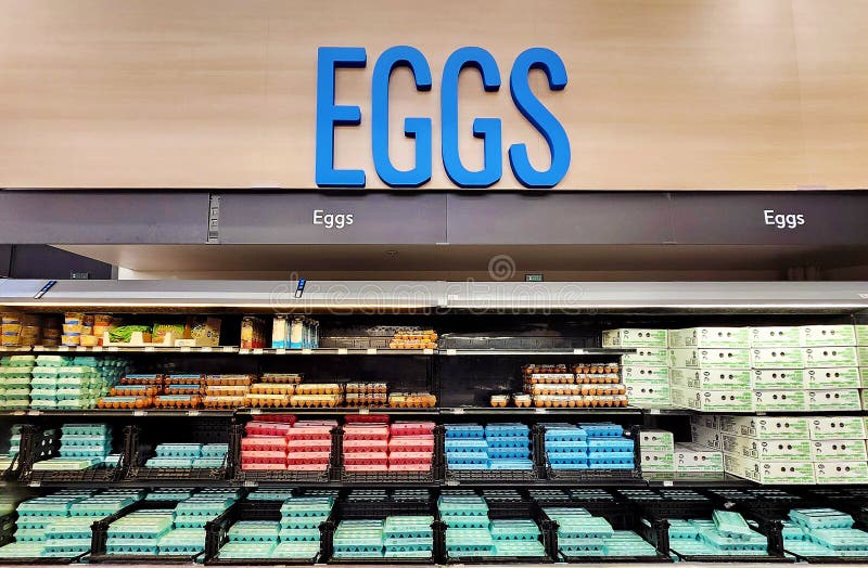 Walmart store eggs section editorial stock image. Image of company ...