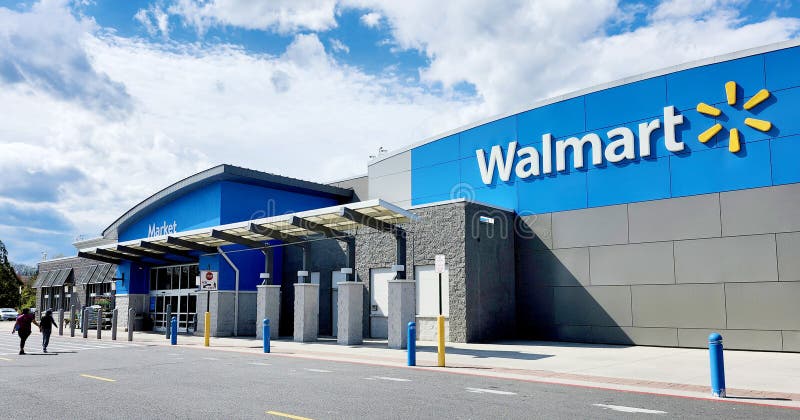 Walmart Store Building editorial stock photo. Image of chain - 347194523
